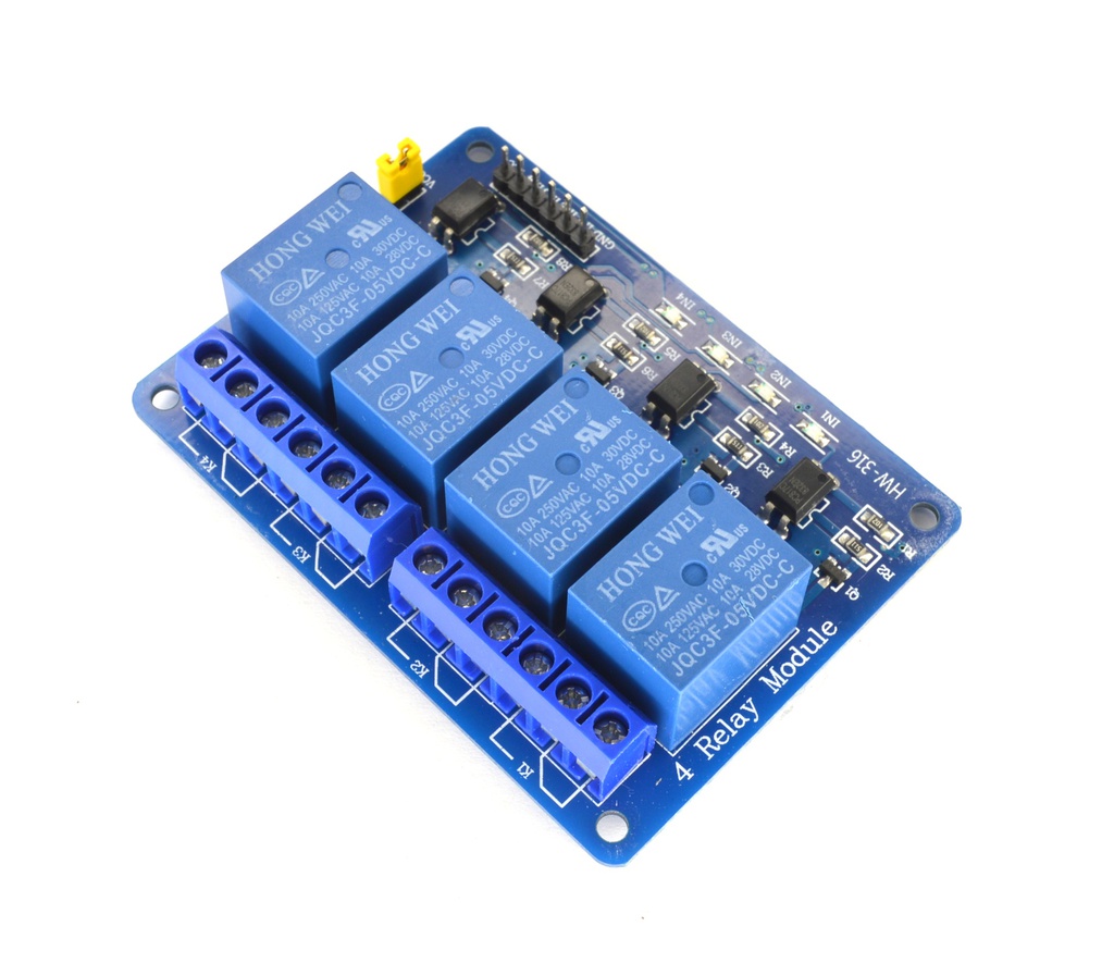 Módulo Relé 5V 10A de 4 canales | Digital CoDesign
